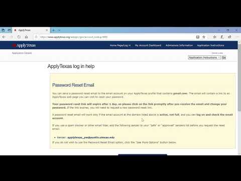 RECOVERING YOUR APPLYTEXAS ACCOUNT - YouTube