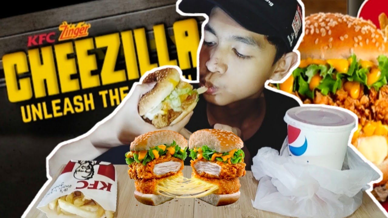 KFC ZINGER CHEEZILLA | MENU COMEBACK | EATING SOUNDS - YouTube