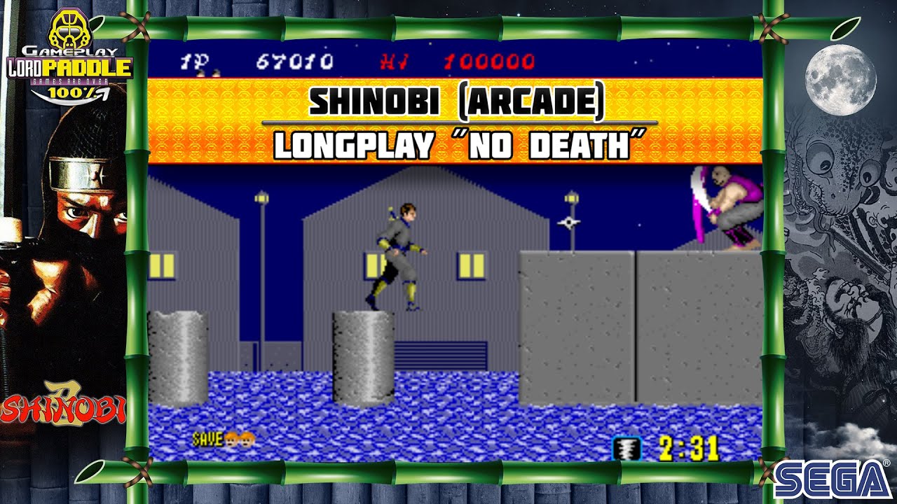 Shinobi (Arcade) - No Death - Gameplay 100% - YouTube
