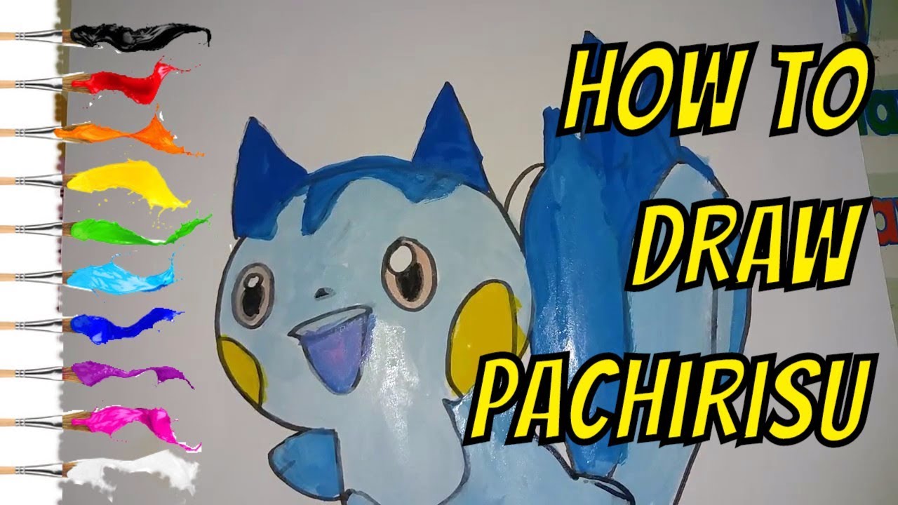 How to draw a so cute Pokemon Pachirisu | Pokemon - Thanh Vi - YouTube