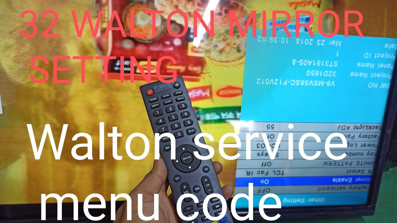 Walton mirror setting... #Walton service menu code.. - YouTube