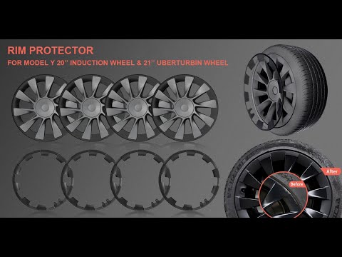 All-In-One Rim Protector For Tesla Model Y 20'' Induction Wheel And ...