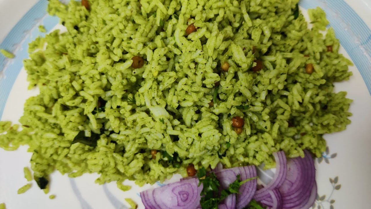 kothimeera rice or coriander rice - YouTube