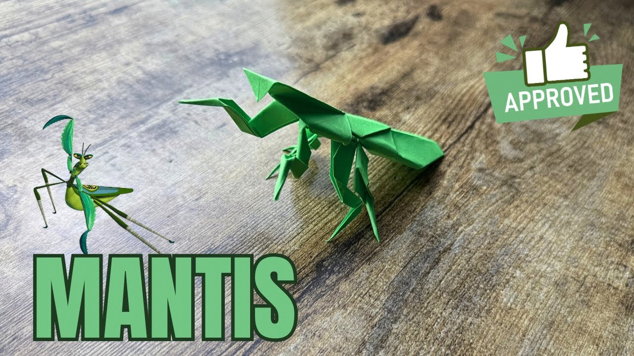 How to Make a Paper Mantis Tutorial Step By Step | Perfect for Kung Fu ...