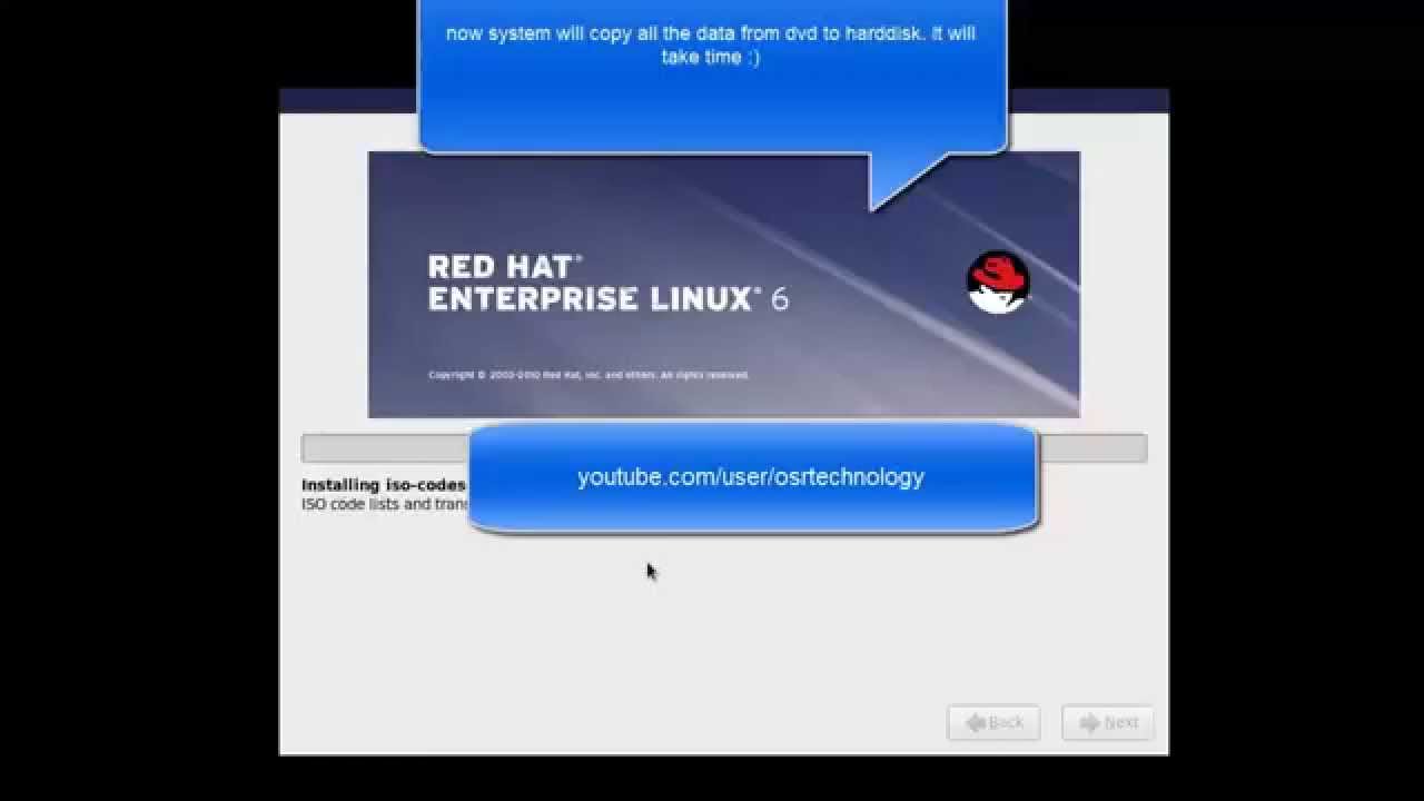 how to install red hat linux 6 rhel 6 - YouTube