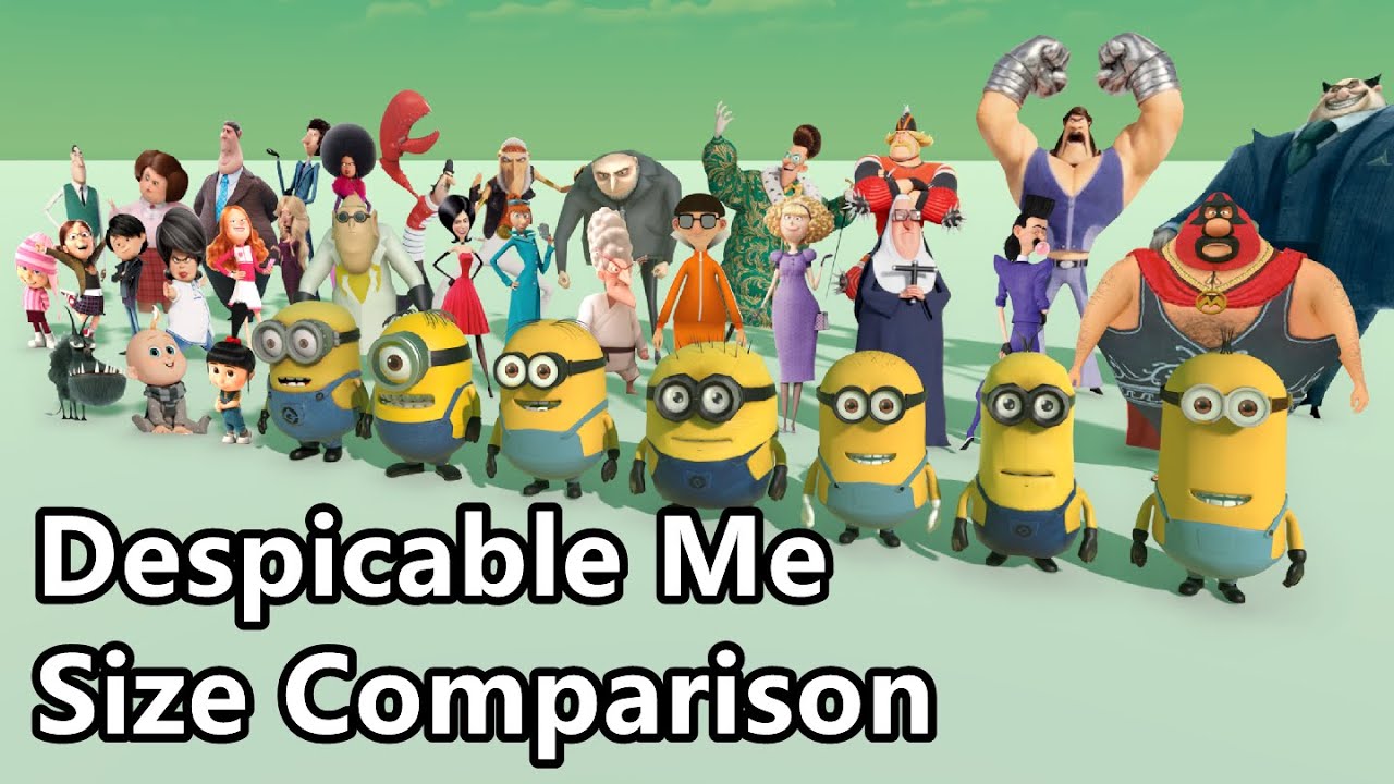 Despicable Me Size Comparison - YouTube