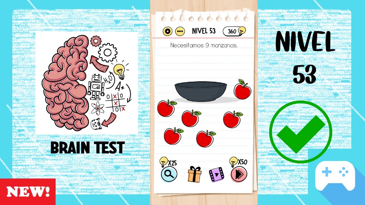 Brain Test | Nivel 53 - Necesitamos 9 manzanas - YouTube