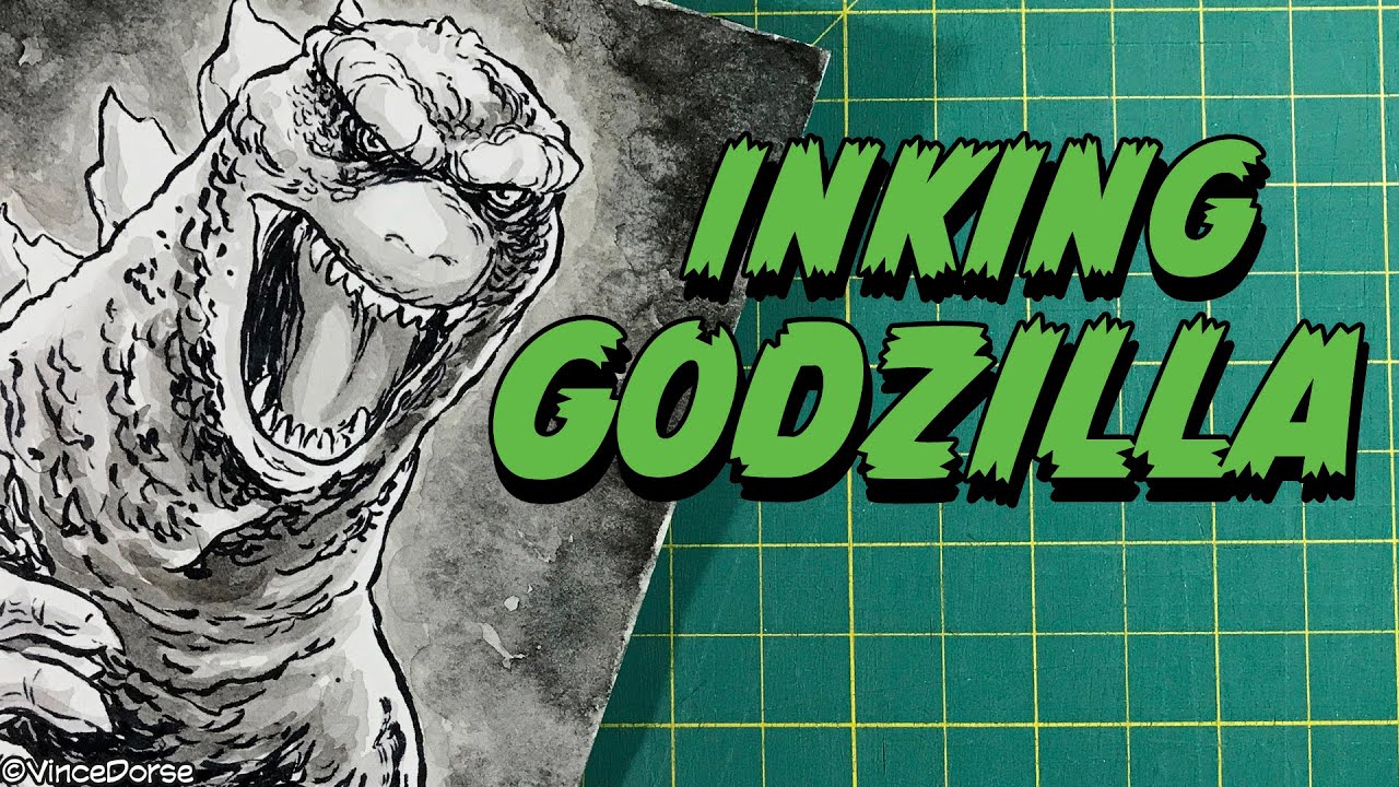 Inking Godzilla - YouTube