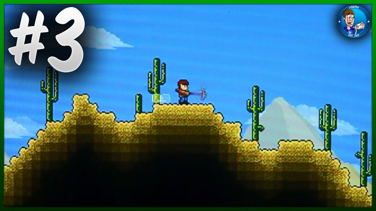 Terraria PSVITA #3 - Scary Vultures & Large Caves! - YouTube