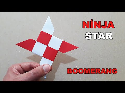KAĞITTAN NİNJA YILDIZI YAPIMI | ORİGAMİ - ( Boomerang )