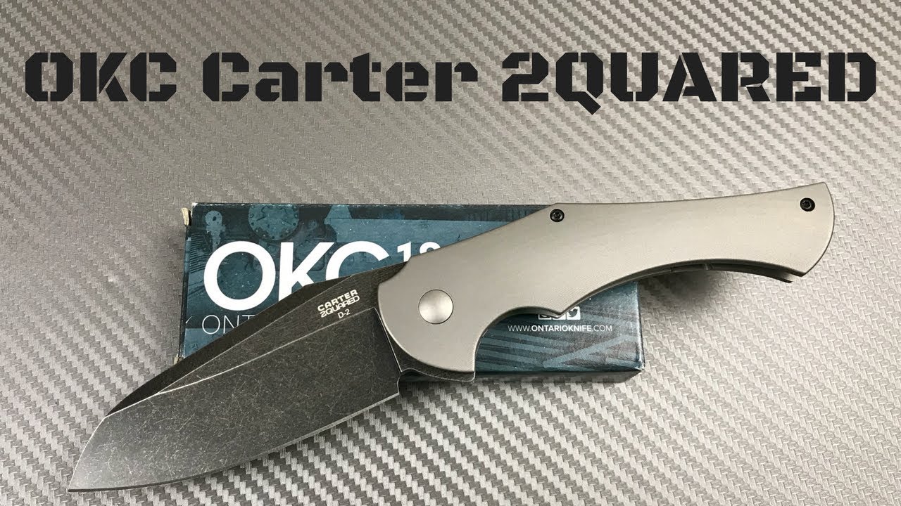 OKC Carter 2QUARED Titanium framelock flipper Knife Robert Carter ...