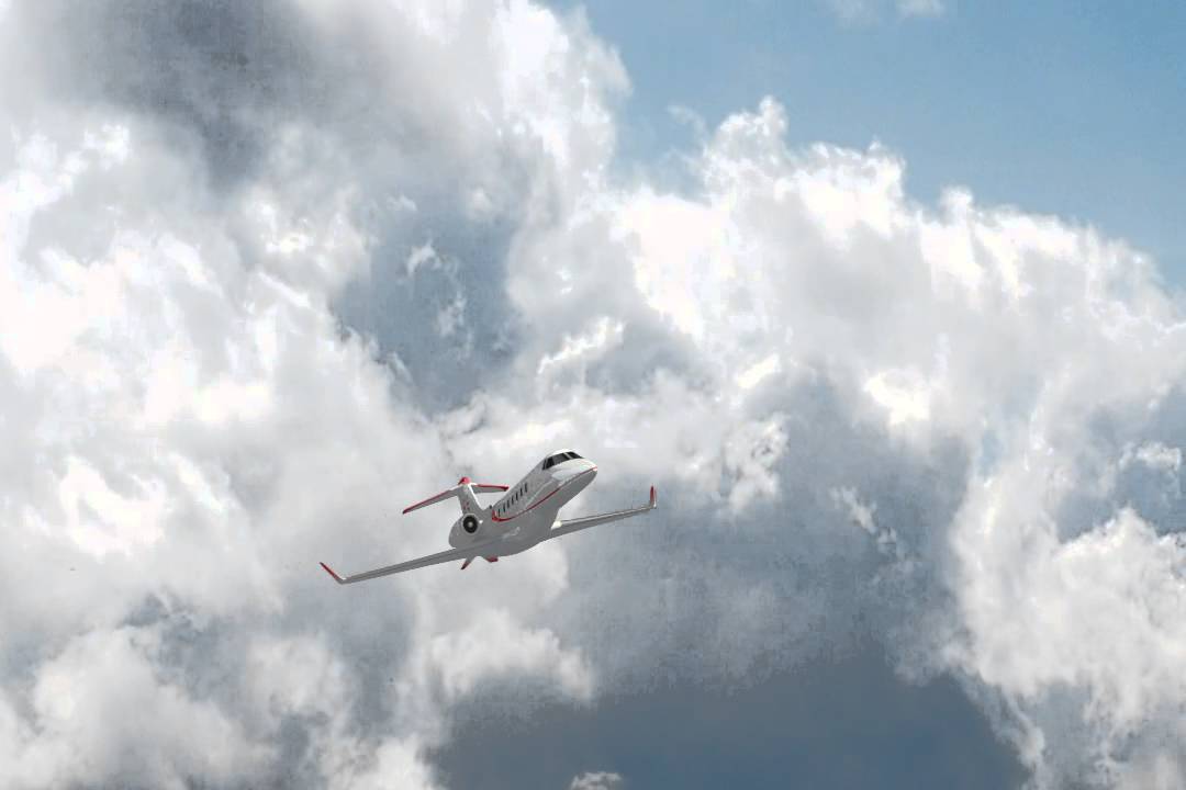 Business jet animation test - YouTube
