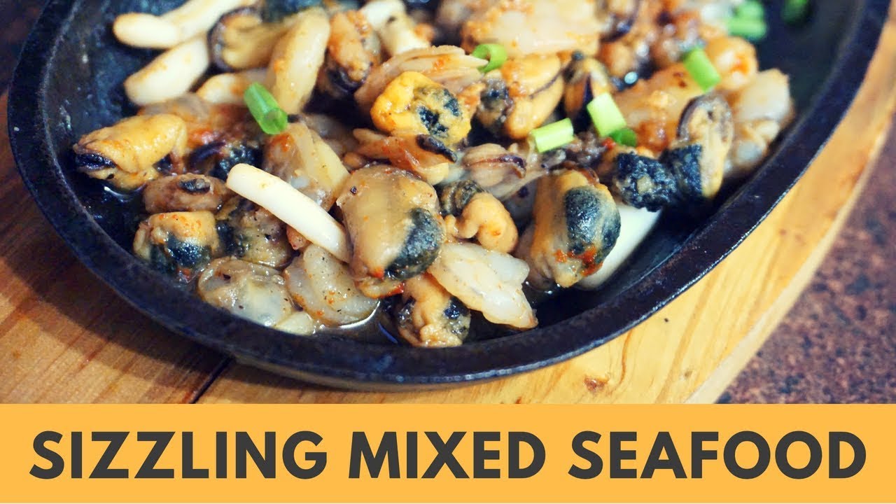 Sizzling Mixed Seafood - YouTube