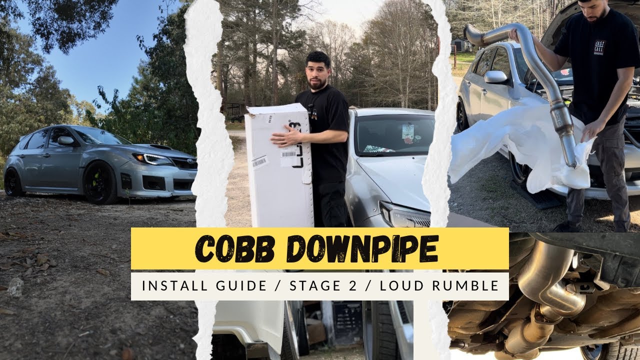 Making my wrx rumble louder! *Cobb Downpipe Install* *DIY* - YouTube