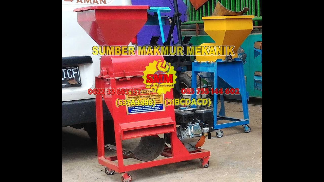 Mesin Giling Sekam Kulit Padi Jadi Serbuk Dedak Bekatul - Giling ...