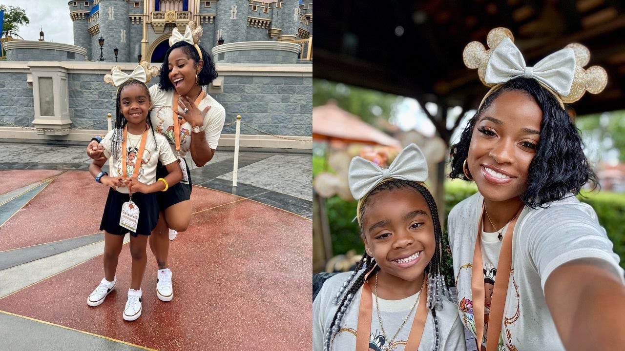 Toya Johnson & Reign Rushing at Disney Parks: A Day of Joy - YouTube