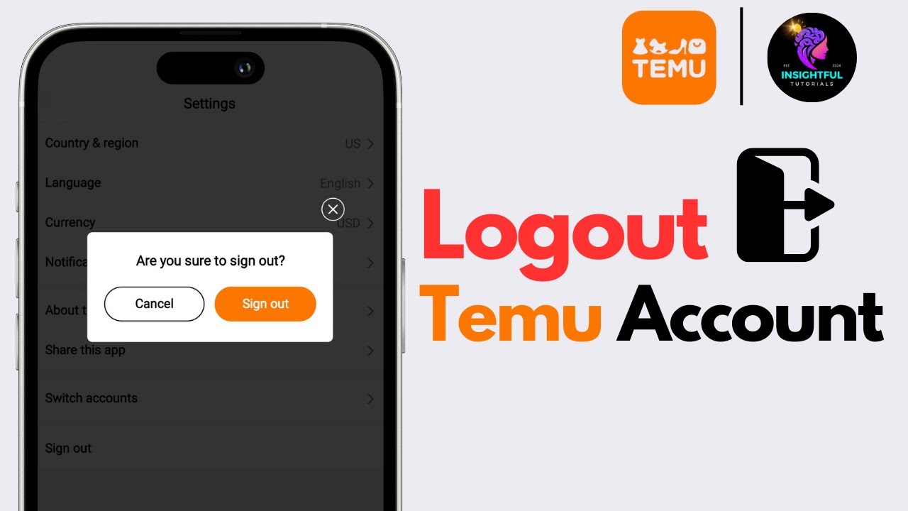 How to Logout Temu Account: Easy Tutorial (2024) | Sign Out Temu - YouTube