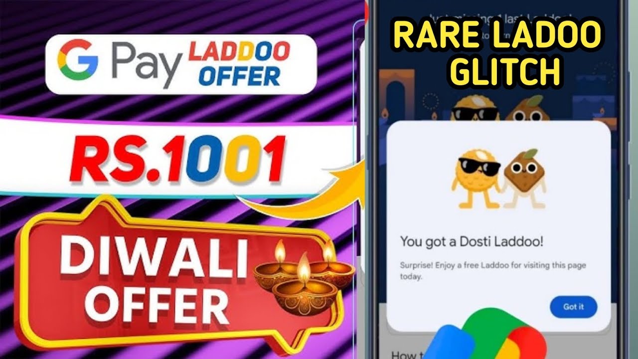 Twinkle,Trendy,Dosti Ladoo Trick | Gpay Diwali Ladoo offer complete ...