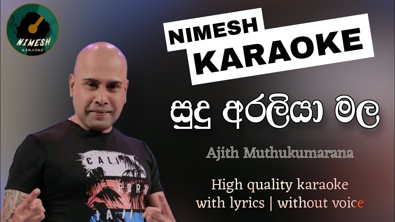 Sudu Araliya Mala Karaoke With Lyrics | Ajith Muthukumarana | සුදු ...