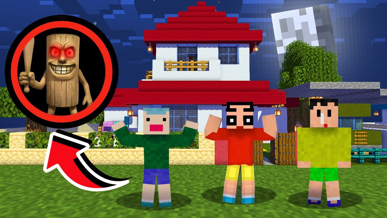 SHINCHAN Troll MASAO And BOO As A TUNG TUNG SAHUR In Minecraft - YouTube