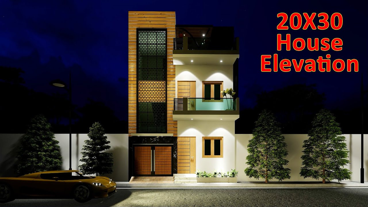 20X30 House Elevation | Best 3d Elevation - YouTube
