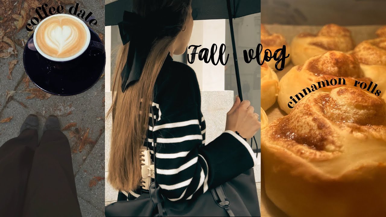 Fall vlog 🍂☕️ | cinnamon rolls | study date | first fall days | - YouTube