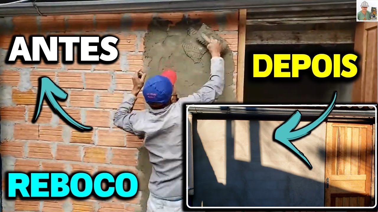 APRENDA A FAZER REBOCO SIMPLES EM PAREDE DE TIJOLO BAIANO - YouTube