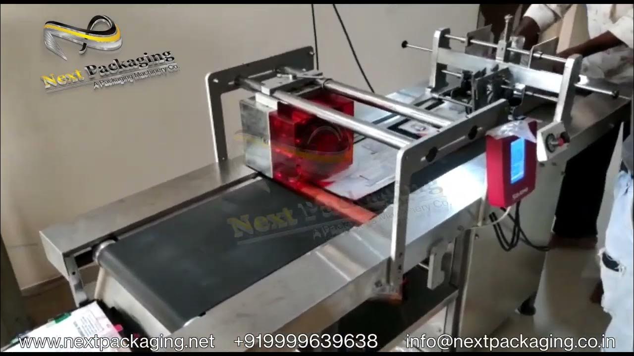 Automatic pouch dispenser, stacker with tto printer | online batch coding system for pocuhes ...