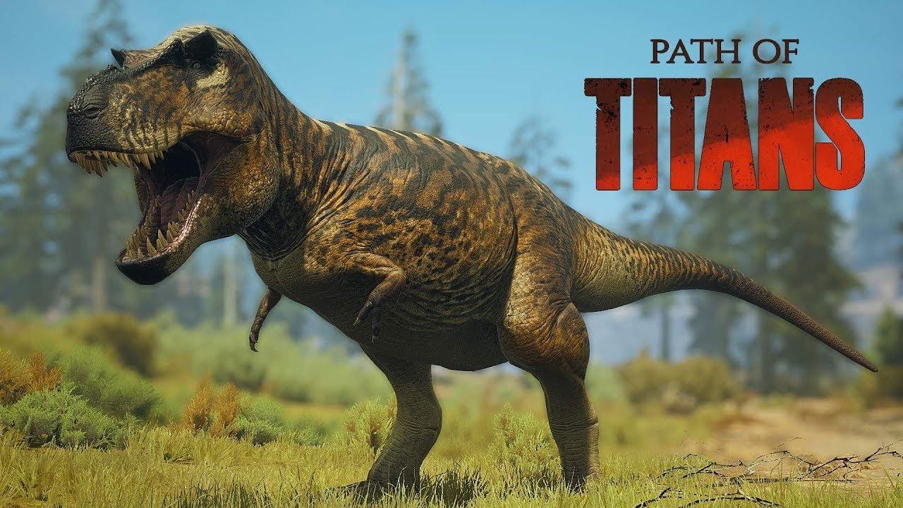 Rex vs Edmonto + Filhote CORAJOSO - Path Of Titans - YouTube