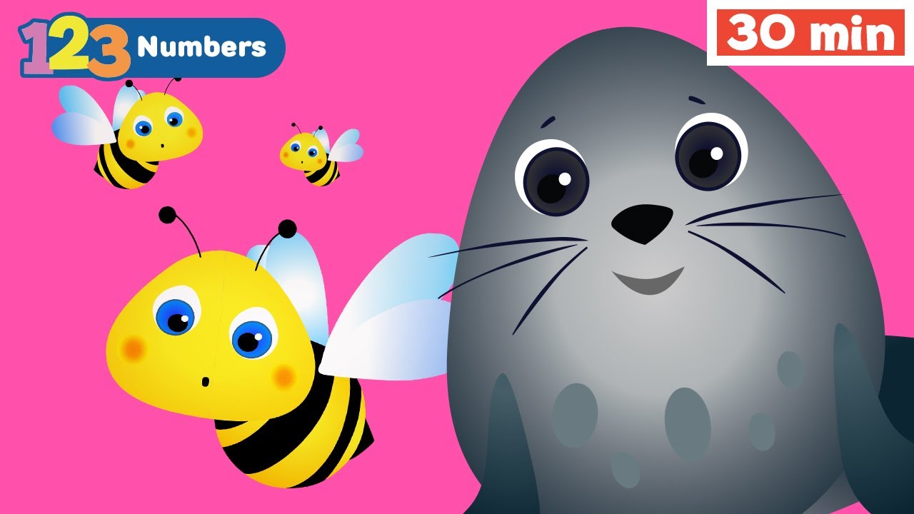 Learn Numbers With Funny Animals for Toddlers | Early Learning Videos ...