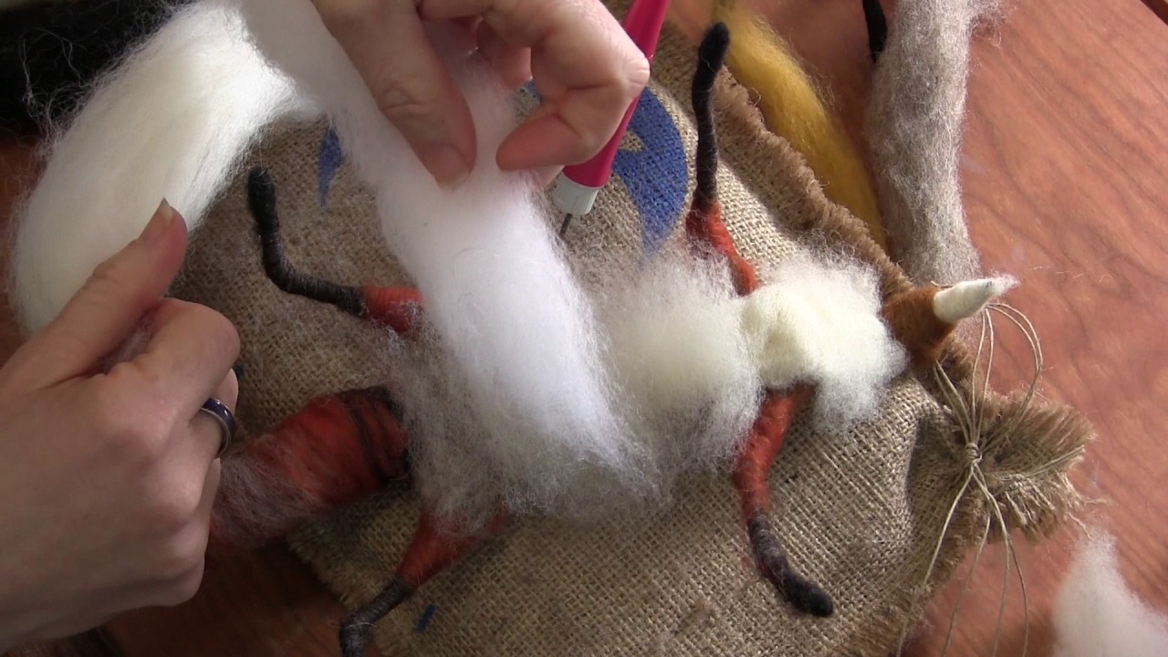 How To Needle Felt Animals - Fox Tutorial 2: Tail and Face - YouTube