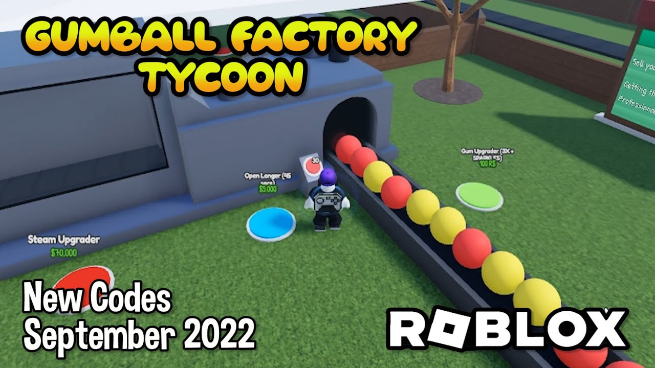 Roblox Gumball Factory Tycoon New Codes September 2022 - YouTube