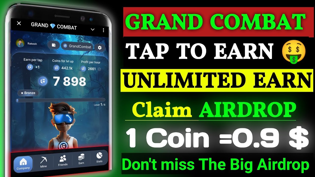 Grand Combat Coin Airdrop Claim Now | Grand Combat Withdrawal | New Tap ...