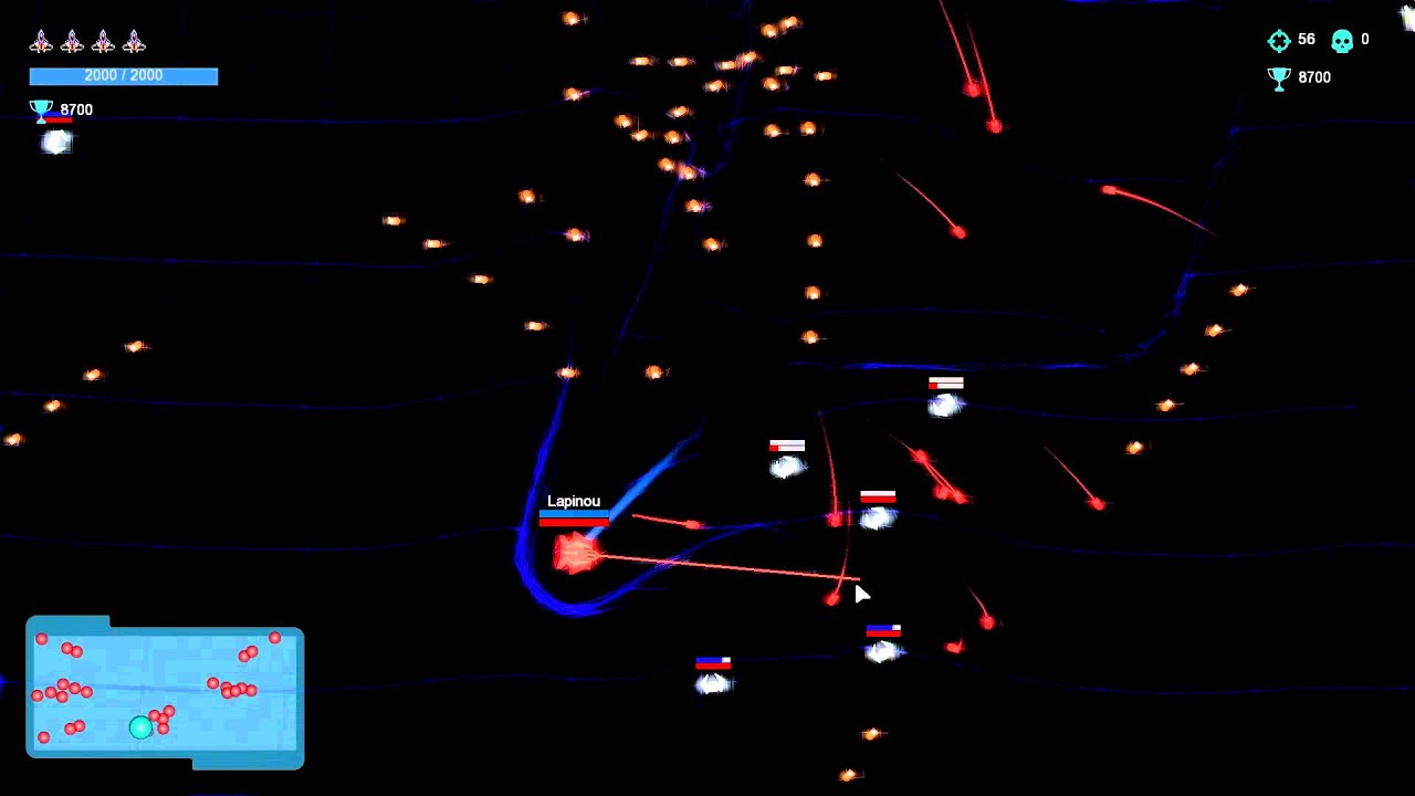 Frost Space - Homing bullets with trails - YouTube