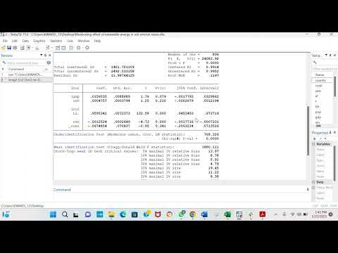 2-STEP GMM using IVREG2 command STATA - YouTube
