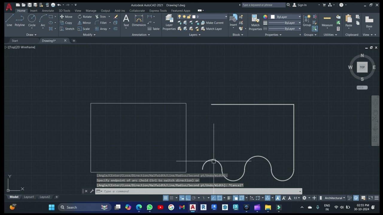 AutoCAD Mein Line & Polyline Command Ko Kaise Use Kare ll How to use Line and Polyline commands ...