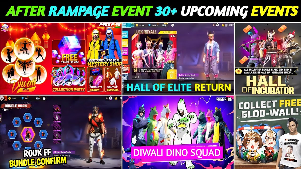 Hall Of Elites Return, Diwali Event, Dino Bundle Return, Rouk Ff Bundle ...
