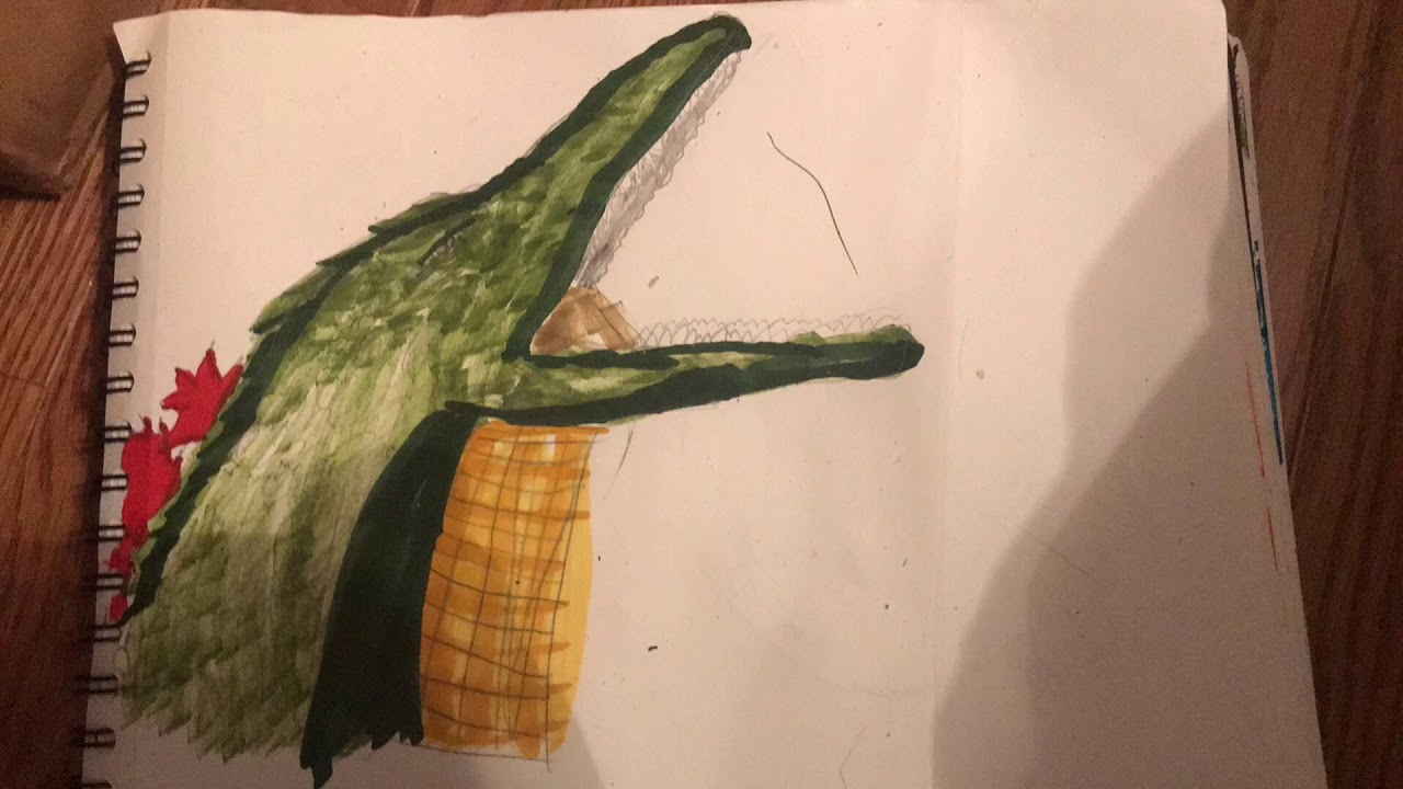 My croczilla drawing (of churro arts drawing from my subs thingy) - YouTube