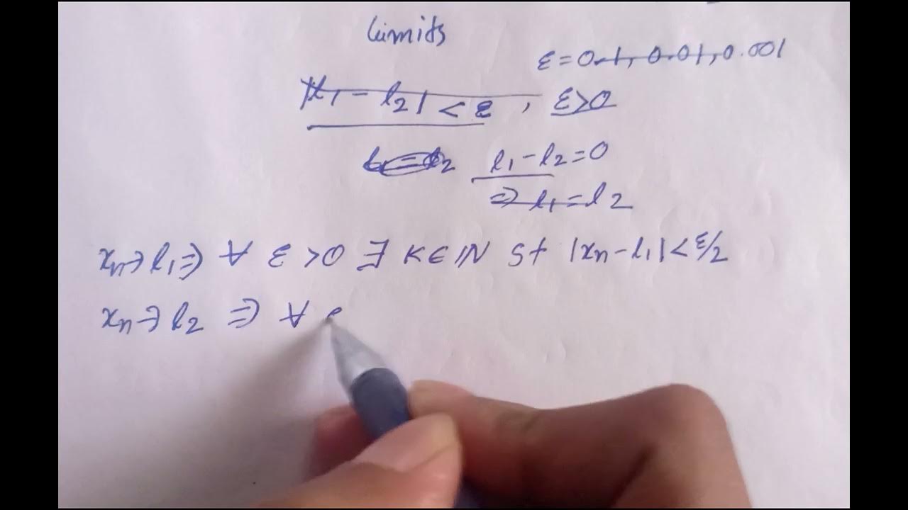 Bounded sequence. Uniqueness of limit. - YouTube