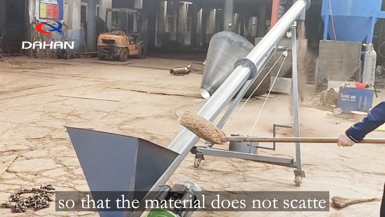 Sand inclined screw feeder - YouTube