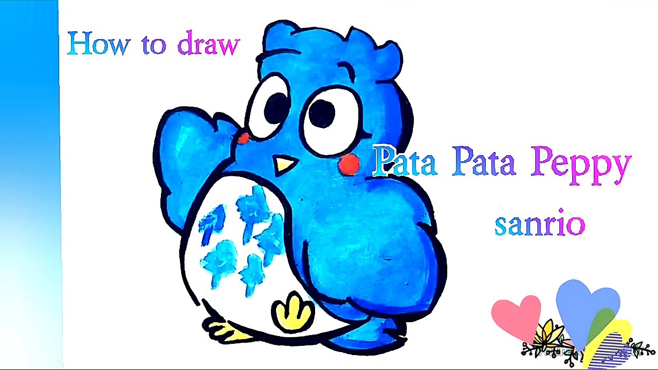@EZDRAW | How to draw Pata Pata Peppy from Sanrio| Drawing for ...