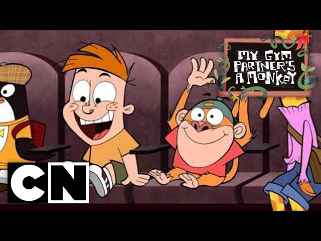 Cartoon School Monkey