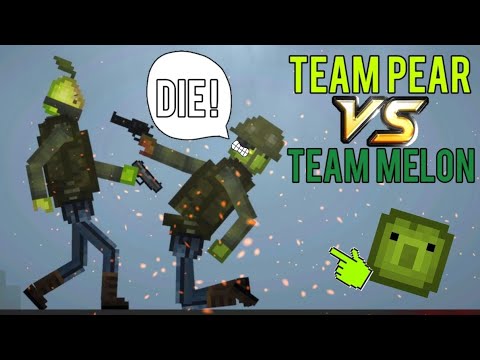 Team Pear VS Team Melon In Melon Playground - YouTube