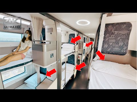 World’s Fastest! China’s Unique Capsule Sleeper Train | 12-Hour Trip from Shenzhen to Beijing🇨🇳 | 4K