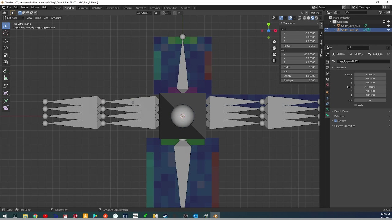 Making a Minecraft Mob in Blender Part 2 - Skinning - YouTube