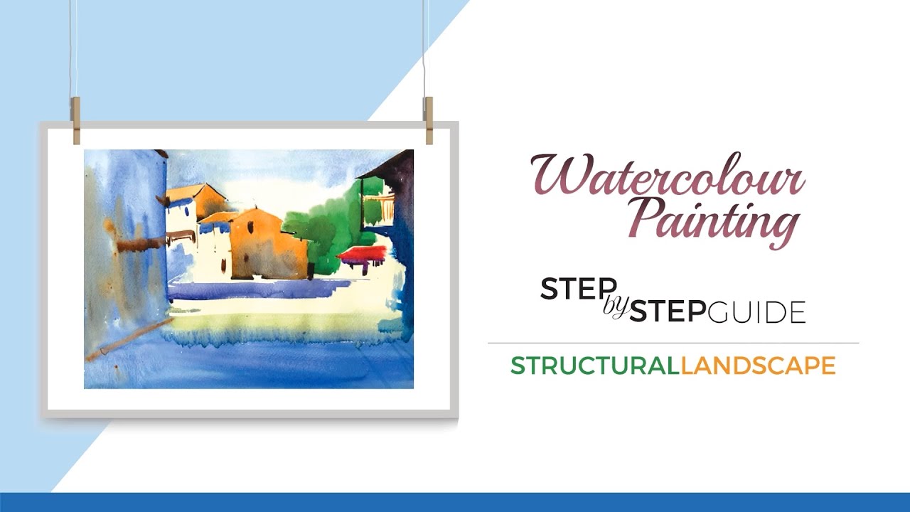 Structural Landscape using Watercolour | Step By Step Guide | Landscape ...
