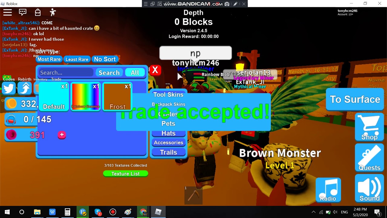 How MASTERS trade in Mining Simulator (Roblox) - YouTube