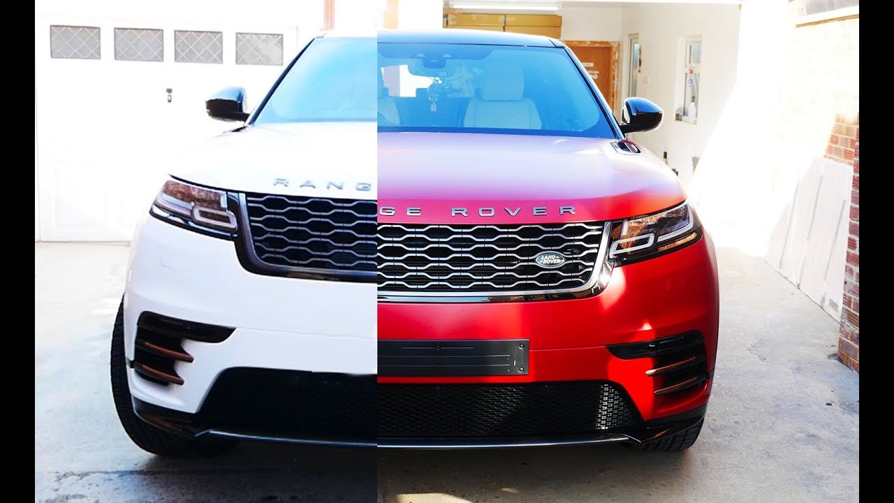 Range Rover Velar Wrapped in Satin Vampire Red! - YouTube