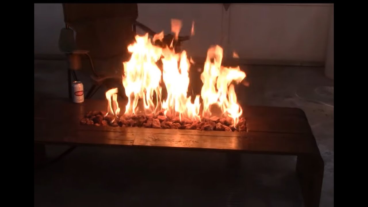 Warped Concrete Fire Table - YouTube
