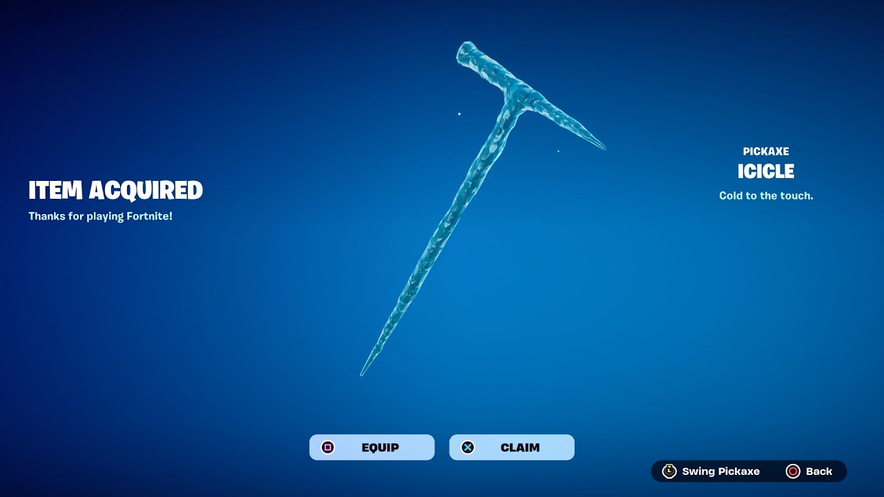 How To Get Icicle Pickaxe FREE In Fortnite! (Free Icicle Pickaxe) - YouTube